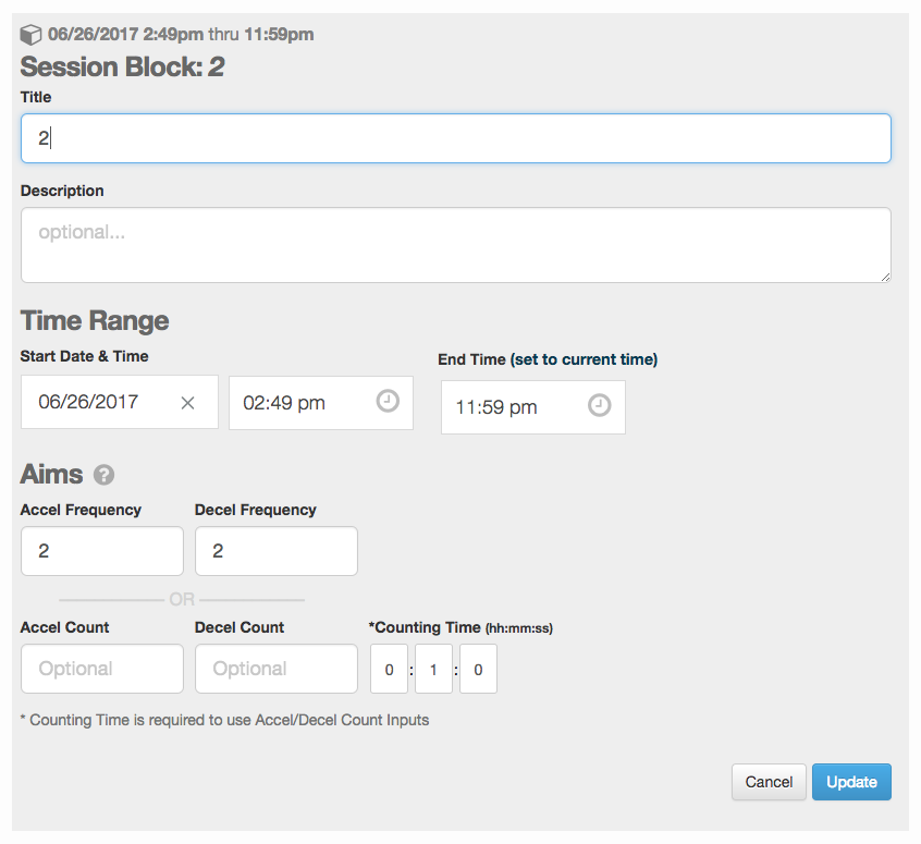 Session Aims – Chartlytics Help Center